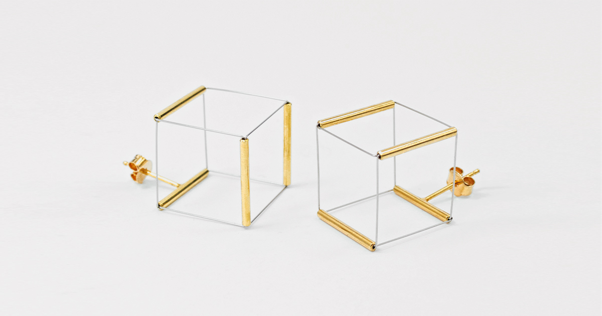 Orecchini Cube due by Takirai Design | ITALIE