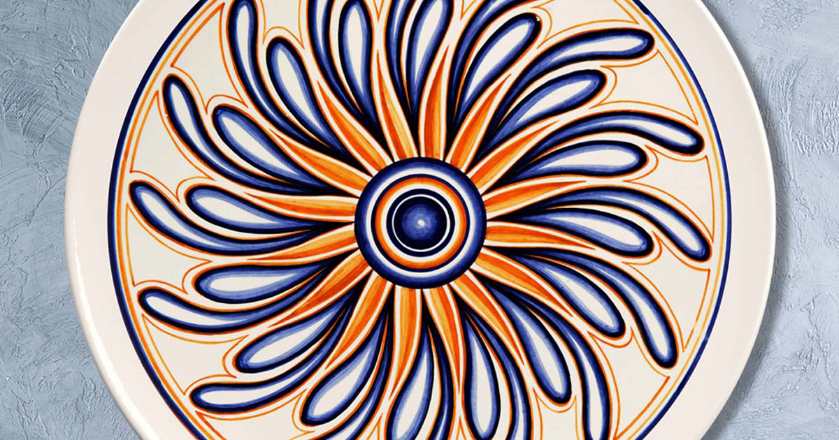 Piatto decorato Alghe by Crisodora | ITALIE