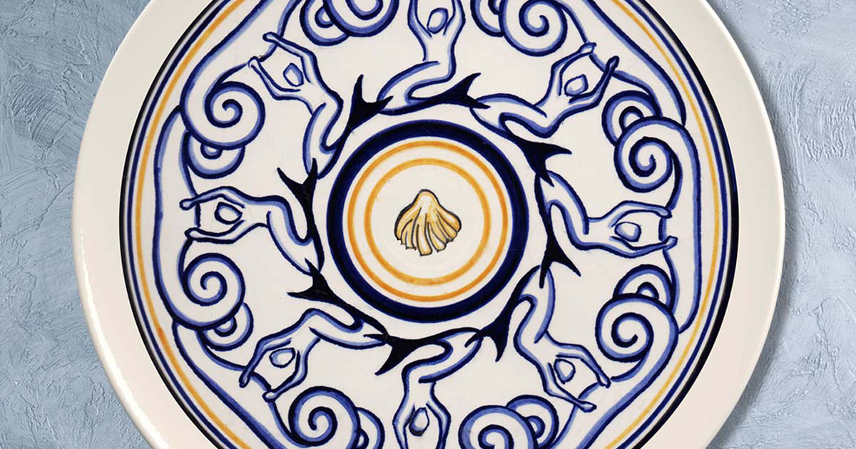 Piatto decorato Colapesce by Crisodora | ITALIE