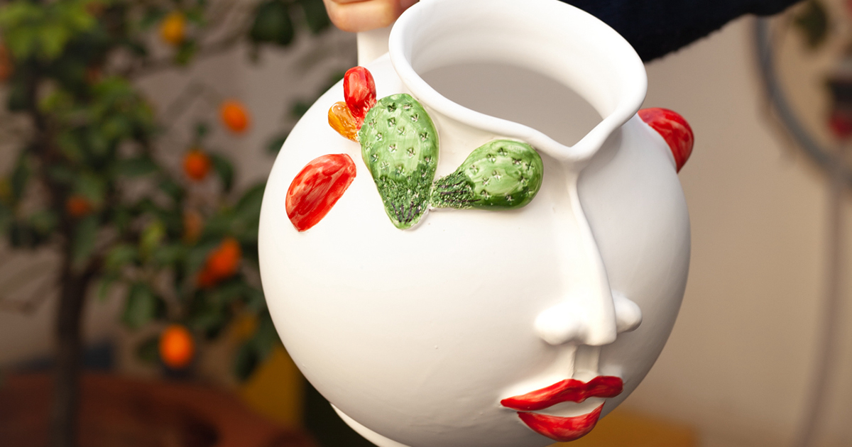 Brocca in ceramica Carmelina by Patrizia Italiano | ITALIE