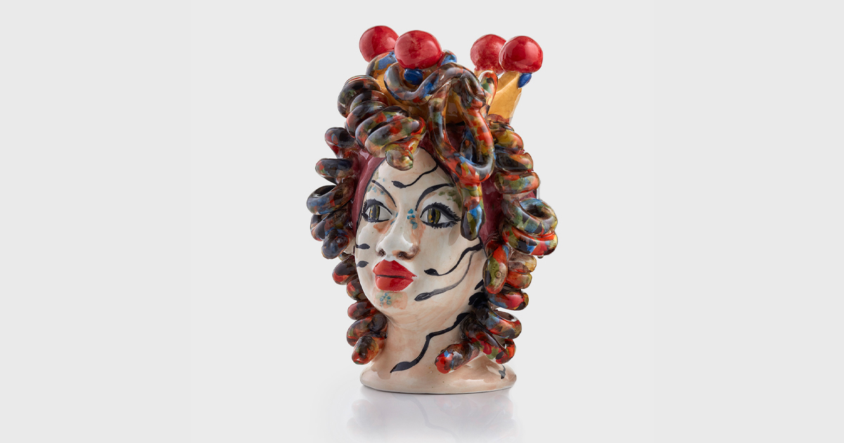 Scultura in ceramica Medusa 2 by Artefice Atelier | ITALIE